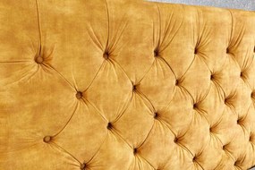 Designová postel Laney 160 x 200 cm hořčicový samet