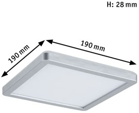 Paulmann 71007 Atria Shine, matně chromové stropní svítidlo s korónou, 11,2W LED 4000K, 19x19cm