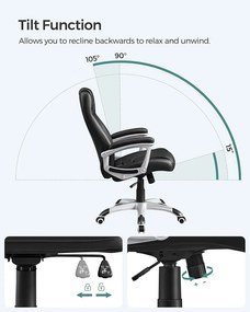 Ergonomická kancelářská židle, výškově nastavitelná otočná židle