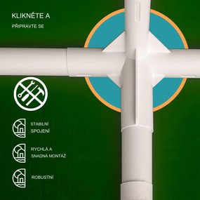 Deuba Párty stan Rimini 3x6 m - boční stěny + oblouková okna - zelená