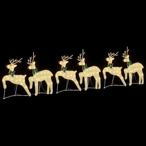 LED Sobové 6 ks Zlatá 45 x 19 x 65 cm textil 3385896