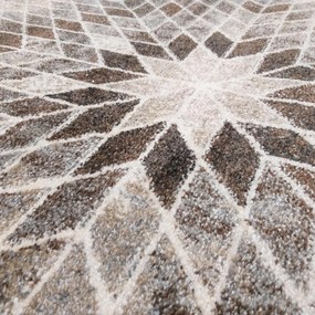 DY Béžový koberec s geometrickým vzorem Panamero 10 Rozměr: 60x100 cm