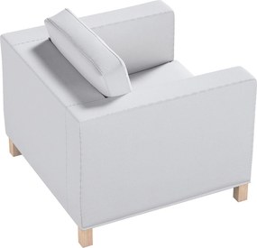Potah na křesko IKEA Karlanda, krátký barva bílá látka pletený vzor