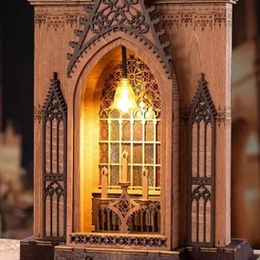 RoboTime 3D dřevěná skládačka Katedrála Twin Tower / 3D puzzle / LED o