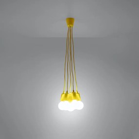 Sollux Lighting Závěsné svítidlo DIEGO 5 žluté