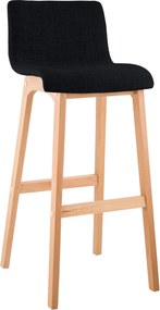 Barová židle Hoover látka přírodní konstrukce – černá