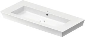 Duravit White Tulip - Umyvadlo do nábytku s přepadem 1055x490mm, bez otvoru na baterii, Push-Open ventil s keramickou krytkou, bílá 2363100060