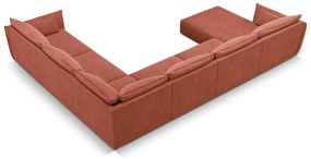 Červená rohová pohovka (pravý roh) Vanda – Mazzini Sofas