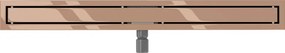 Mexen Flat, lineární podlahový žlab 90 cm, M13, růžové zlato, 1610090-15