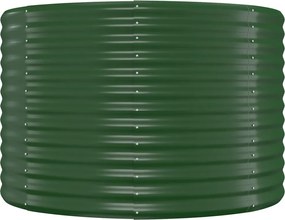 vidaXL Vyvýšený záhon práškově lakovaná ocel 507x100x68 cm [319078] Barva: Zelená