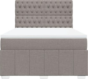Box spring postel s matrací taupe 140x190 cm textil 3293974