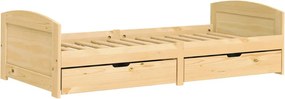 Válenda se 2 zásuvkami IRUN 90x200 cm masivní borové dřevo 3185207