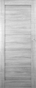 posuvné interiérové dveře do pouzdra EVORA plné, model 1 Průchozí rozměr: 70 x 197 cm, Orientace dveří: Levé dveře, Dekor: Dub Aljaška