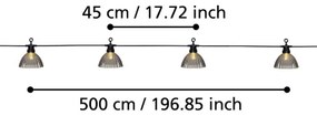 Eglo 900215 - LED Venkovní dekorační řetěz CUBONE 12xLED/0,066W/3,2V IP44