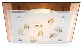 GLOBO Stropní LED moderní osvětlení AYANA, hranaté, 33,5cm 40412-2
