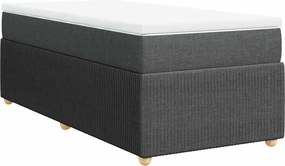 Box spring postel s matrací tmavě šedá 100 x 200 cm textil 3285547