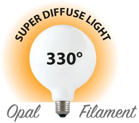 VELAMP OPAL FILAMENT žárovka 12W Globe, E27, 6500K