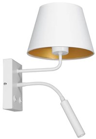 Luminex | Nástěnná lampa ARDEN 1xE27/60W+1xG9/8W/230V bílá/zlatá | LU3456