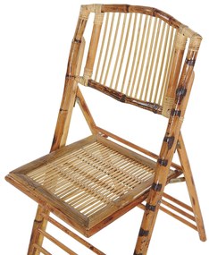 Sada 4 dřevěných bambusových židlí TRENTOR Beliani