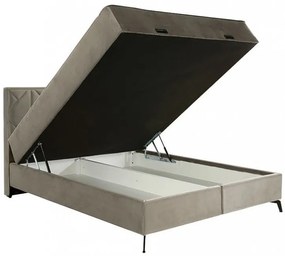 Dvoulůžková postel OMEGA - béžová 160 × 200 cm