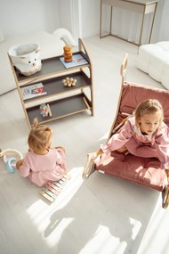 Vingo Dětský Montessori regál, šedý - 72 x 78 cm