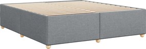 Rám postele bez matrace světle šedý 200 x 200 cm textil 3284757