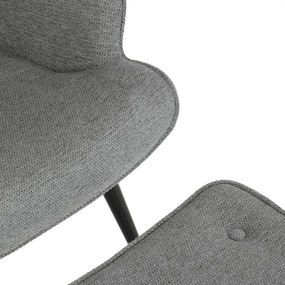 Relaxační křeslo, šedá, sametová látka, AK-303 GREY2