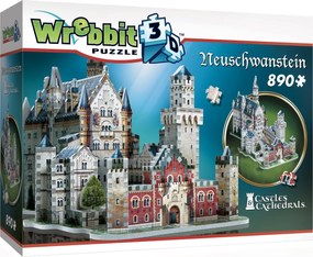 3d puzzle wrebbit 3d puzzle zámek neuschwanstein 890 dílků