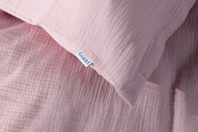 Celoroční mušelínové francouzské povlečení Soft Pink - GOTS Velikost: 220 x 200 + 2 x 70 x 90