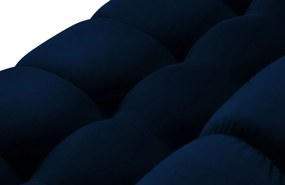 Královsky modrá sametová rohová pohovka MICADONI MAMAIA 293 cm, pravá