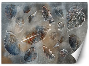 Gario Fototapeta Šedé podzimní listí Materiál: Vliesová, Rozměry: 200 x 140 cm