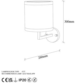 Nástěnné svítidlo ve zlaté barvě Way – Opviq lights