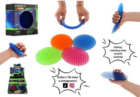 Fidget worm měnící tvar antistresový plast 11cm 4 barvy v krabičce 11x10,5cm (1 ks)