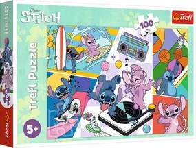 Trefl - Puzzle - LiloStitch: Vzpomínky / 100 dílků / 41 x 27.8 cm / vě
