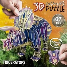 EDUCA 3D puzzle Triceratops / 67 dílků / od 6 let