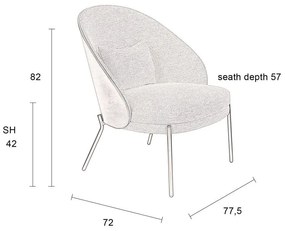 Béžové křeslo Rodin – Dutchbone