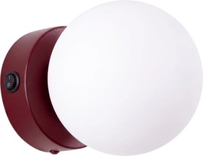 Sollux Lighting Nástěnné svítidlo YOLI 1 bordó s vypínačem