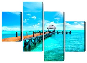 Vícedílný obraz Slunečná Krajina V Karibiku Nedostatek Nedostatek Plátno Canvas 120x75