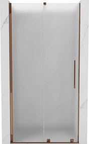 Mexen Velar, posuvné sprchové dveře do otvoru 110 cm, 8mm sklo námraza, růžové zlato, 871-110-000-31-60