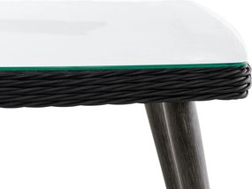 Stůl Ameland kulatý ratan 35 cm – černá