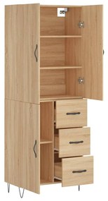 Skříň highboard dub sonoma 69,5 x 34 x 180 cm kompozitní dřevo