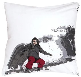 SCANquilt povlak KLASIK SOFT snowboard bílošedá 40 x 40 cm