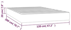 Taštičková matrace krémová 120 x 200 x 20 cm umělá kůže,  347764