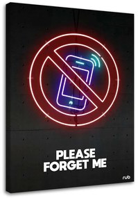 Gario Obraz na plátně Zákaz telefonování neon - Rubiant Rozměry: 40 x 60 cm