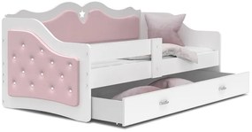 Dětská postel Lili - růžová s krystalky