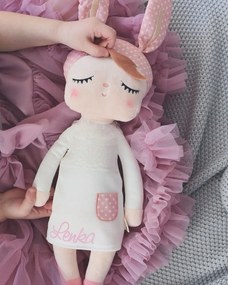 Spící panenka Angela bílá XL 70 cm