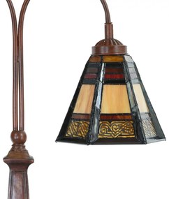Stolní lampa Tiffany na 2 žárovky Maycee – 48x19x64 cm