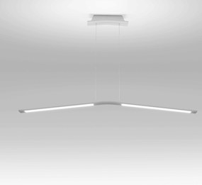 Stilnovo 7106 Lama, bílé závěsné LED svítidlo, 45W LED, délka 130cm
