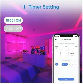 Meross MSL320PHK / LED pásek / RGBWW / 5 m / Wi-Fi / HomeKit, Alexa, G