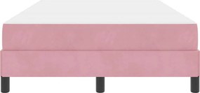 Postel s boxspringem s matrací Růžová 120 x 200 cm textil 3398688